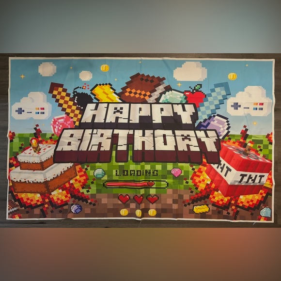 Minecraft happy birthday | Party Supplies | Minecraft Happy Birthday ...